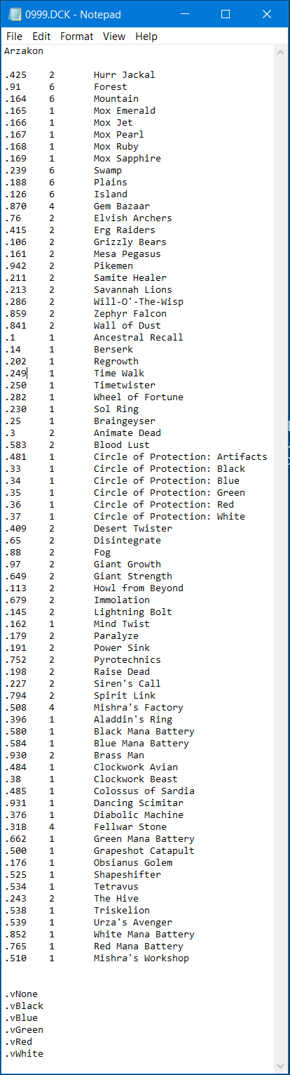 Shandalar Enemy Decks (Arzakon) - Magic: The Gathering Wiki
